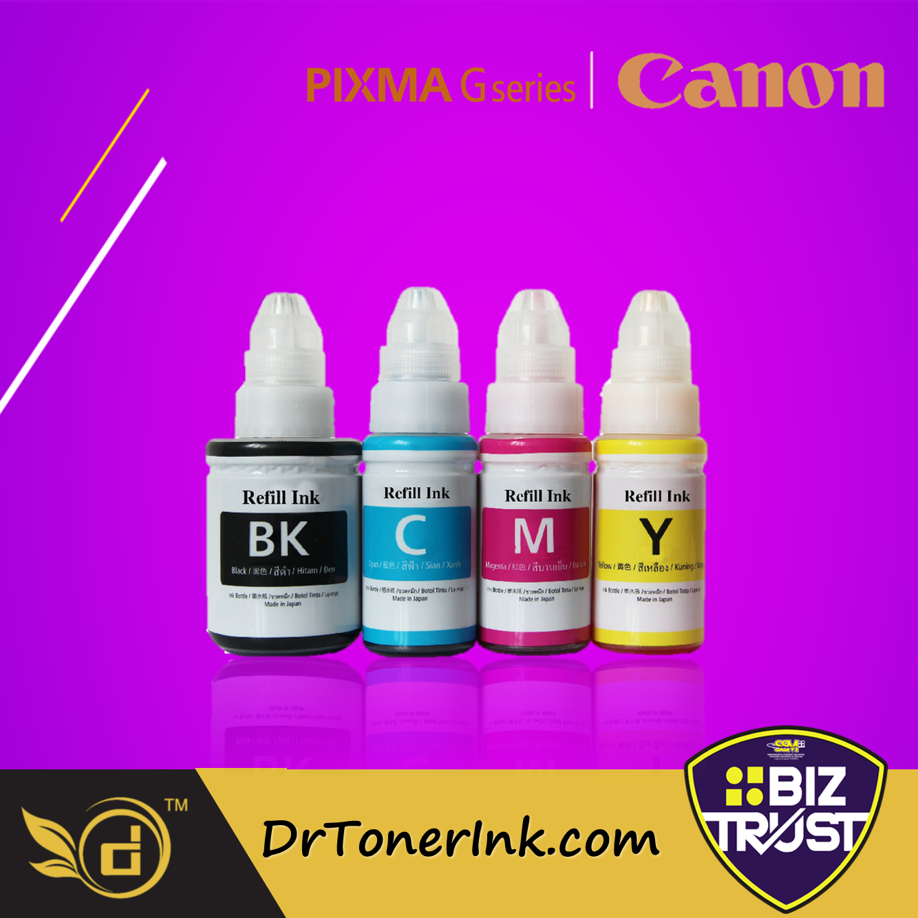 Canon GI-790 G-Series BK/C/M/Y - Canon Refill Ink (Colour) - Dr Toner ...